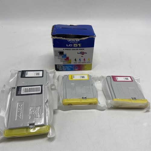 Brother LC51 Ink Cartridges (2) Black (1) Magenta (1) Yellow *No Cyan ...