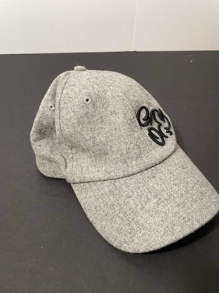 Disney Parks Authentic Mickey Mouse Gray Adjustable Cap Hat Wool Blend ...