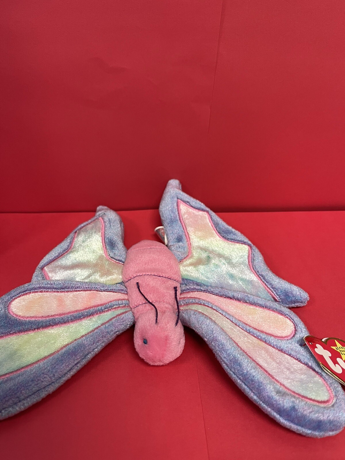 TY Beanie Babie Flitter the Butterfly Plush Toy - Pink/Purple ...