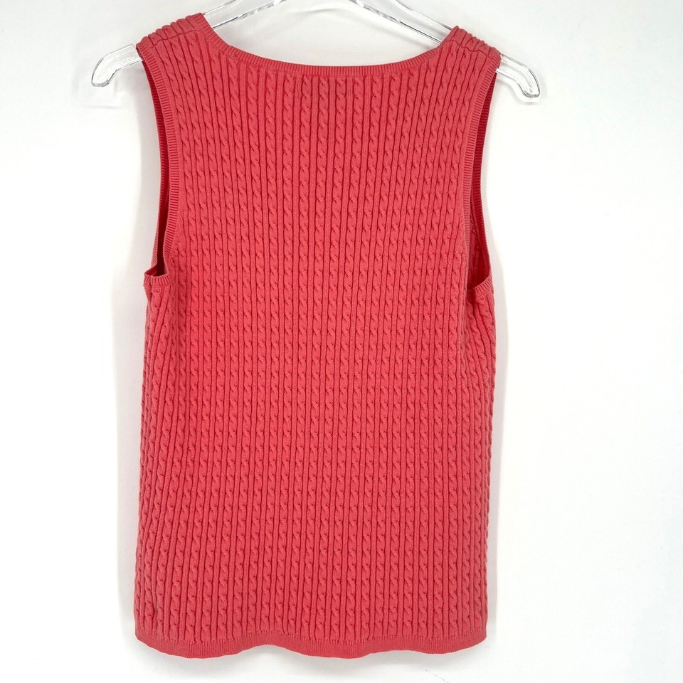 Jones New York Tank Top Womens L Cable Knit Tank Top Preppy Old Money ...