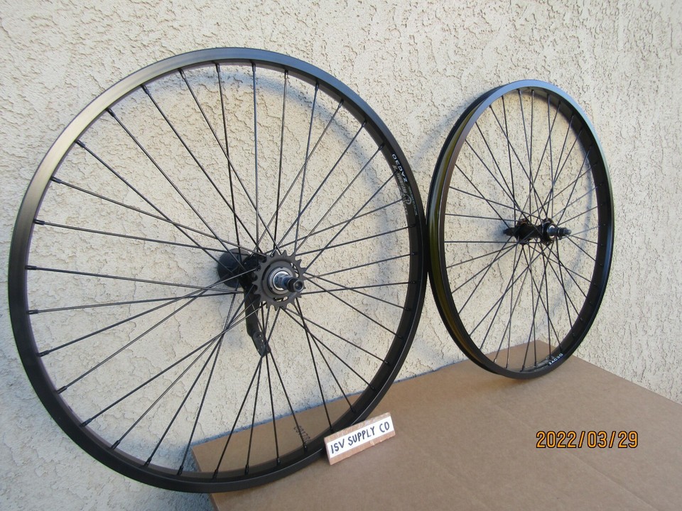 NEW 26'' X 2.125 HEAVY DUTY SPOKES BLACK ALUMINUM CRUISER BICYCLE RIM ...