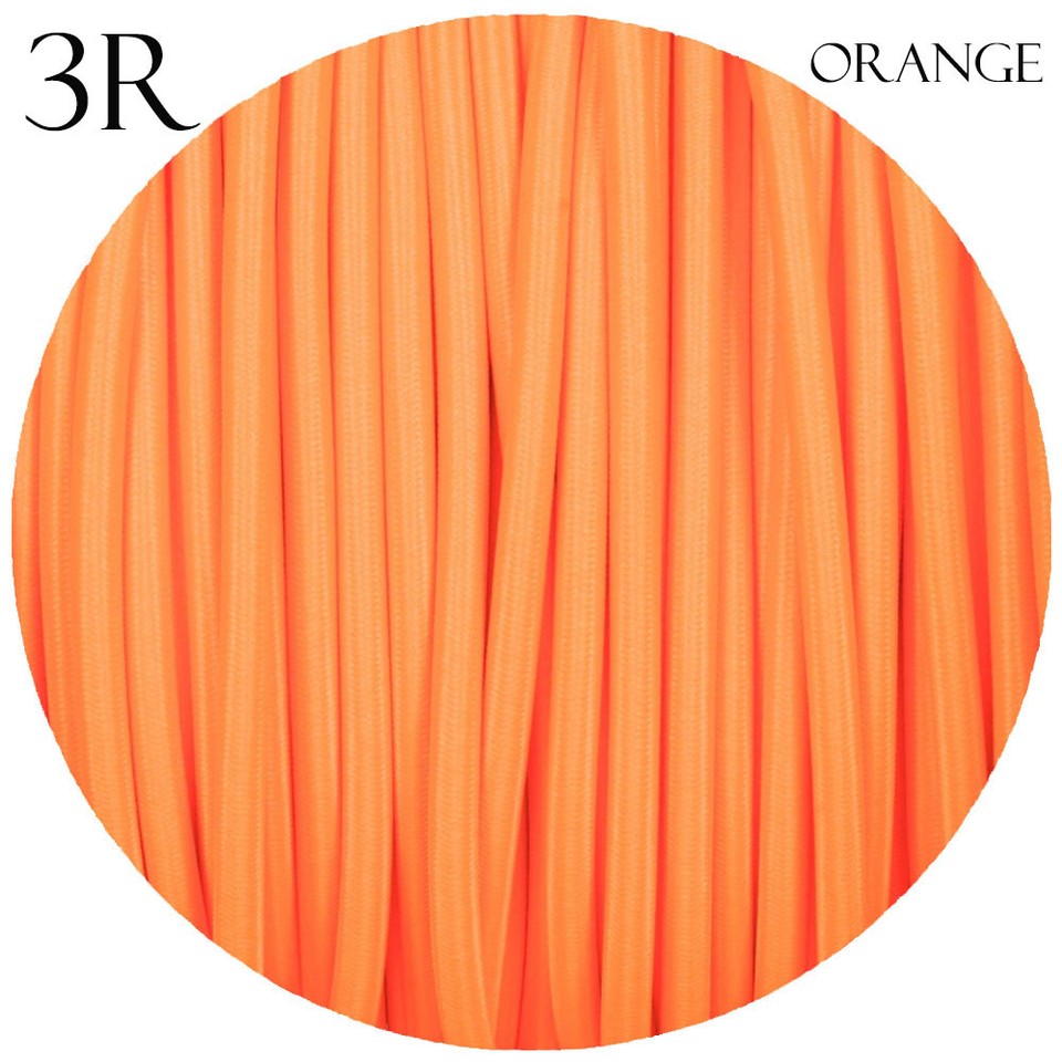 Vintage 3 Core Braided Fabric Lighting Cable Flex Wire 10M Coloured ...