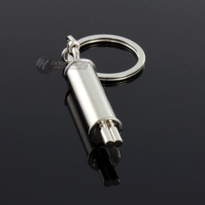 JDM Car Part Racing Dual Tip Muffler Catback Exhaust Keychain Keyring ...