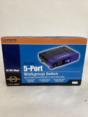 Linksys EZXS55W Ver 3 5-Port External 10/100 WIRED Network Workgroup ...