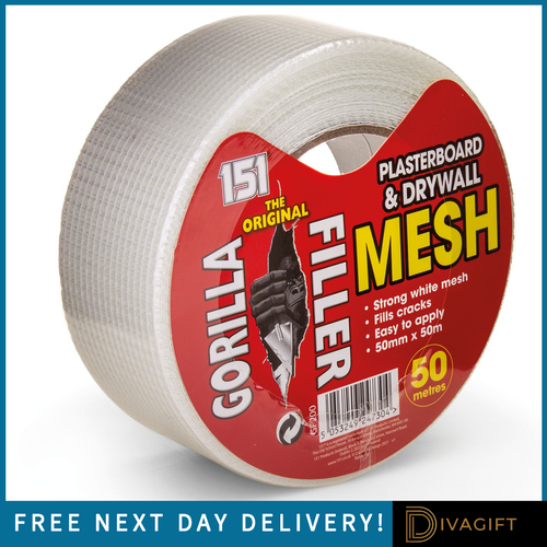 GORILLA FILLER JOINTING TAPE PLASTERBOARD DRYWALL MESH PLASTERERS SCRIM ...