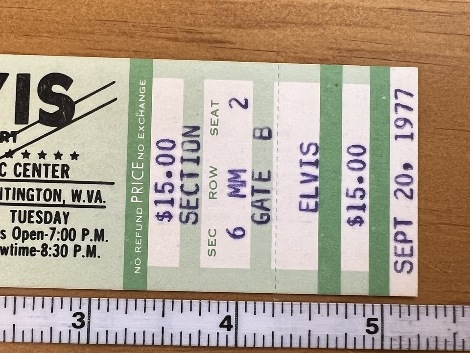 Elvis Presley In Concert Huntington Civic Center Show Ticket Sept 20 ...
