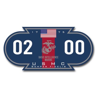 USMC 0200 MOS Decal - Semper Fidelis Decal - Marine Corps Blood Stripe ...