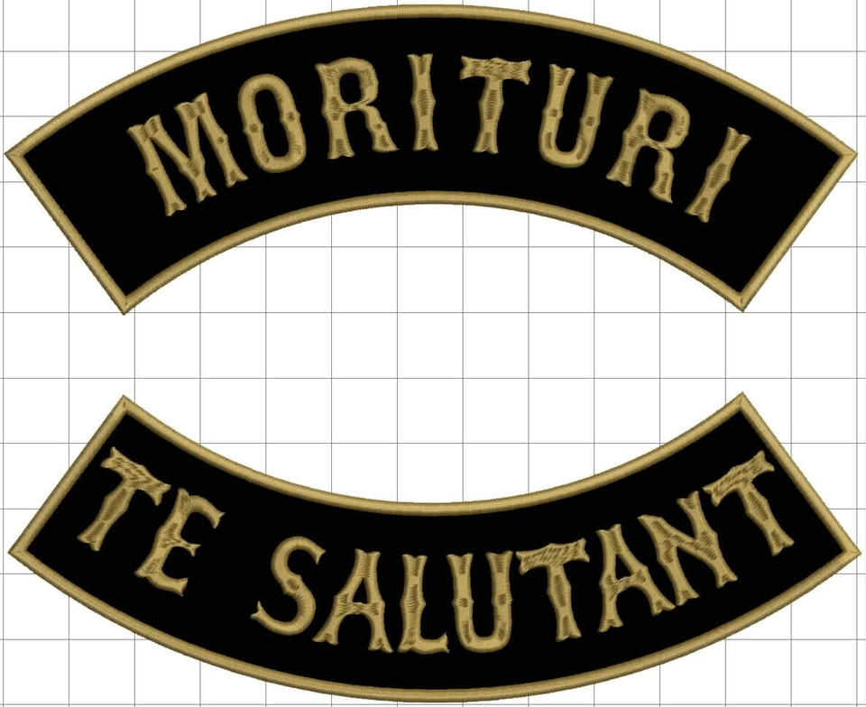 BEST 13" CUSTOM EMBROIDERED ROCKER - Top, Bot or Side - biker vest sew ...