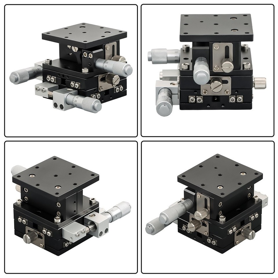 XYZ 3 Axis Linear Stage Trimming Platform Bearing Tuning Sliding Table ...