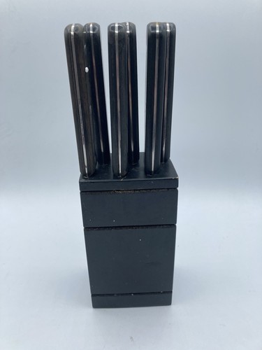 Regent-Sheffield 7pc Set Black Knight Rostfrei Stainless Inox 6 Knife ...