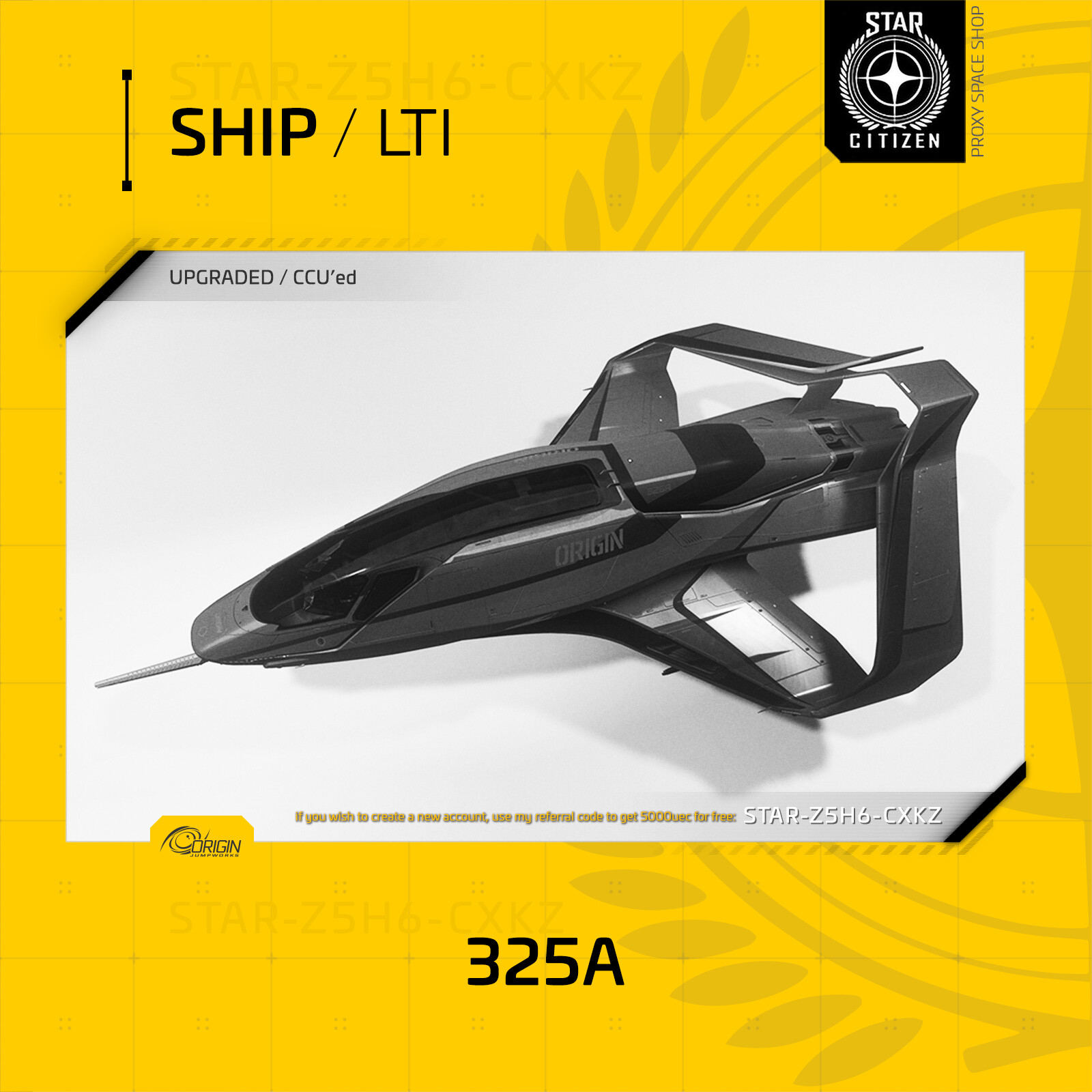Star Citizen - ORIGIN 325A - LTI - (Lifetime Insurance) | eBay