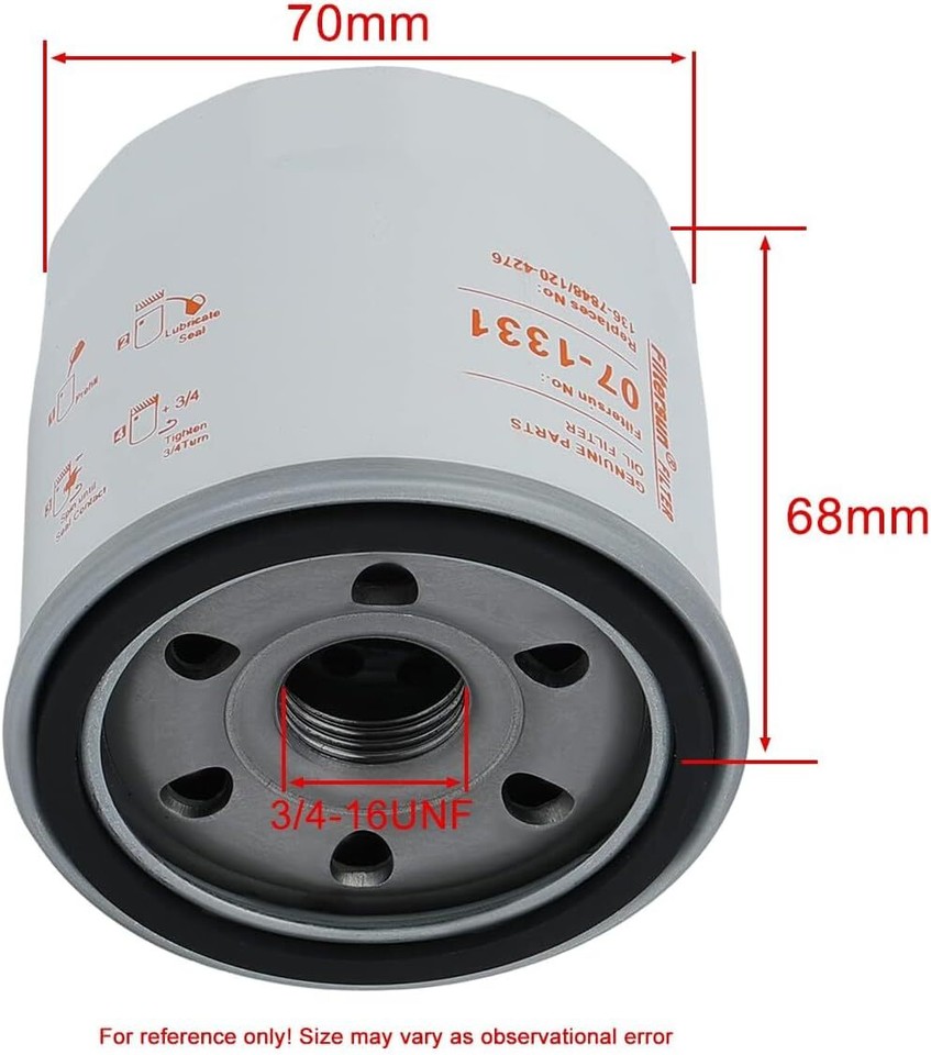 2Pack 136-7848 Oil Filter for Toro V-Twin Engine Timecutter Zero Turn ...