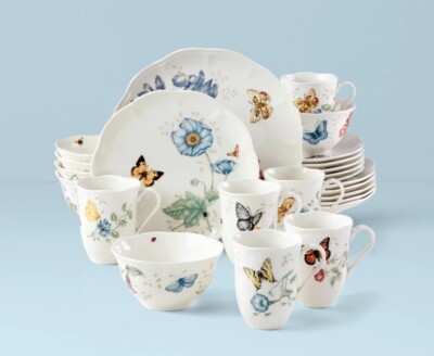 LENOX Butterfly Meadow 24-pc Dinnerware Set Service for 6 Dinner ...