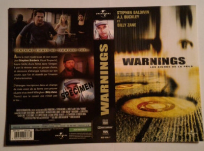 JAQUETTE VHS - UNIVERSAL - WARNINGS (2001) ** SPECIMEN - | eBay