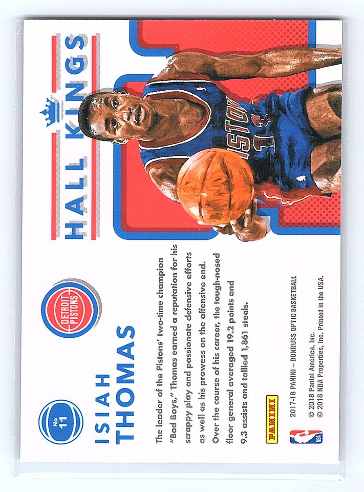 2017 Donruss Optic #11 Isiah Thomas Hall Kings MT/NRMT | eBay