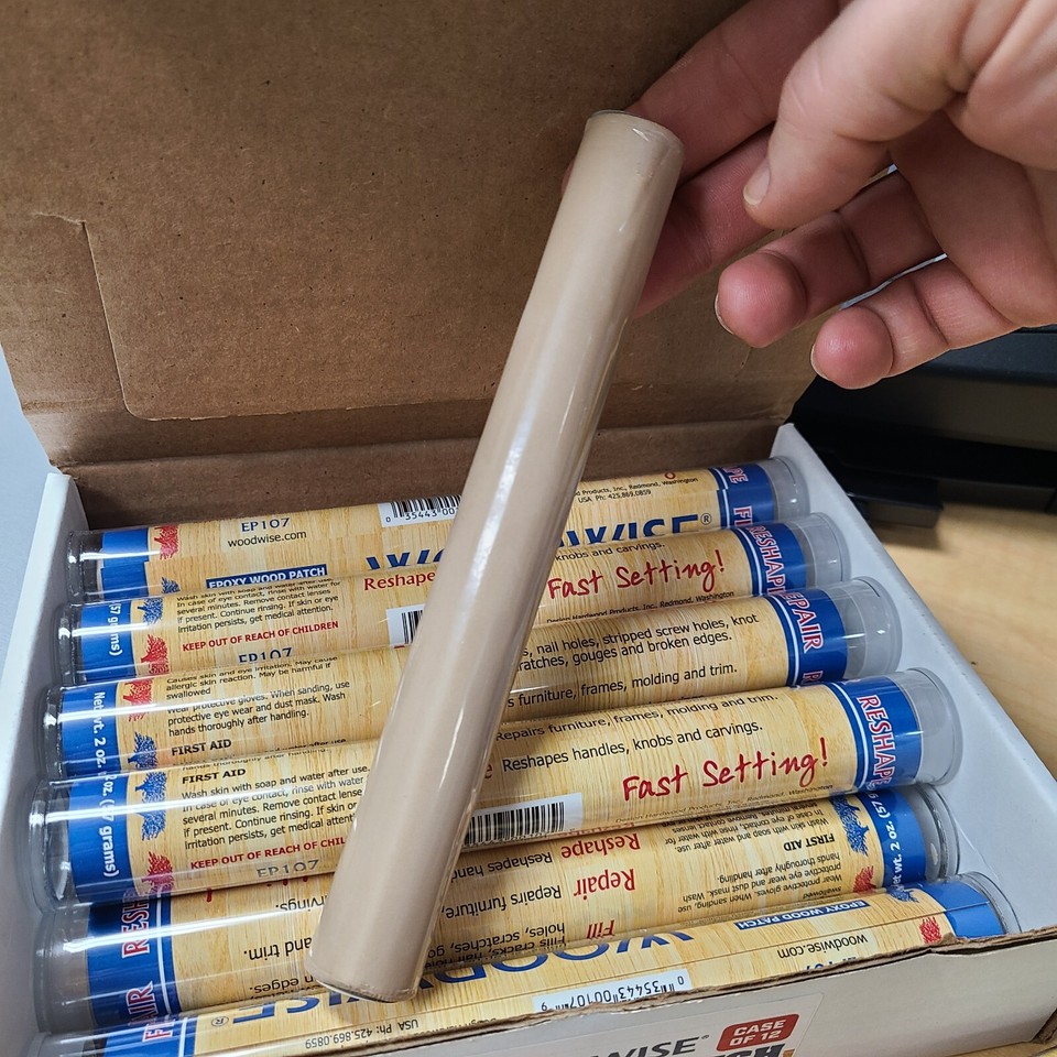Woodwise Wood Weld Repair Epoxy Patch Putty Stick - 2 oz Instant Bond ...