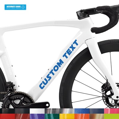 3x Large Bike name stickers custom Personalised text Bike Frame BMX ...