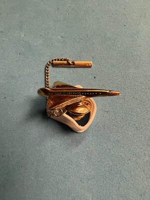Supersonic Jet Plane Pin Gold Tone Tie Tac Chain 1” Long | eBay