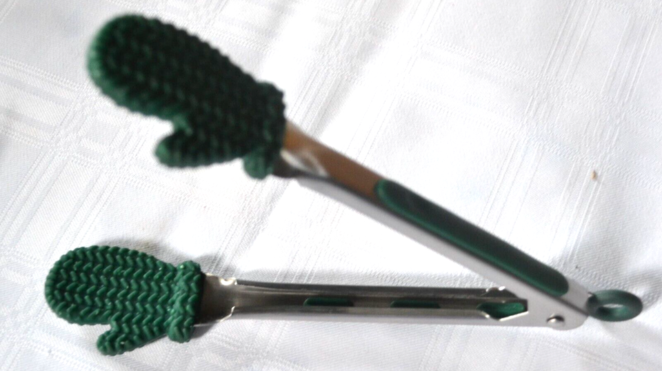 Pampered Chef Stainless Steel & Silicone HOLIDAY MINI "MITTEN" TONGS ...