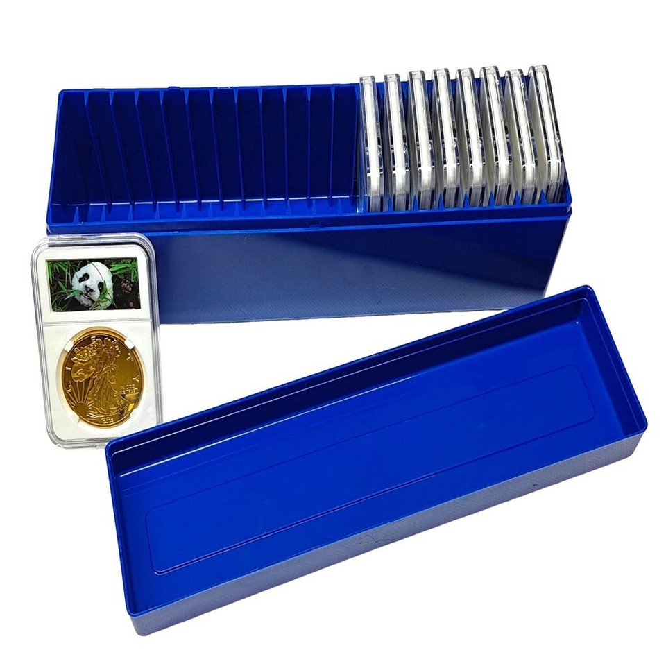 3 Pack Coin Slab Storage Box Case for 20 PCGS NGC PCCB PMGab Coin Slab ...
