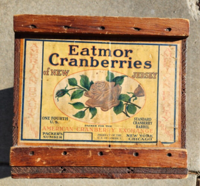 Boxes - Wooden Cranberries Box Crate