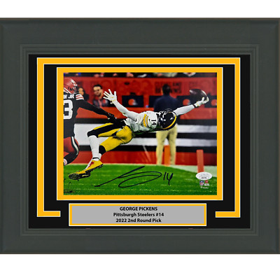 Framed Autographed/Signed George Pickens Pittsburgh Steelers 16x20 ...