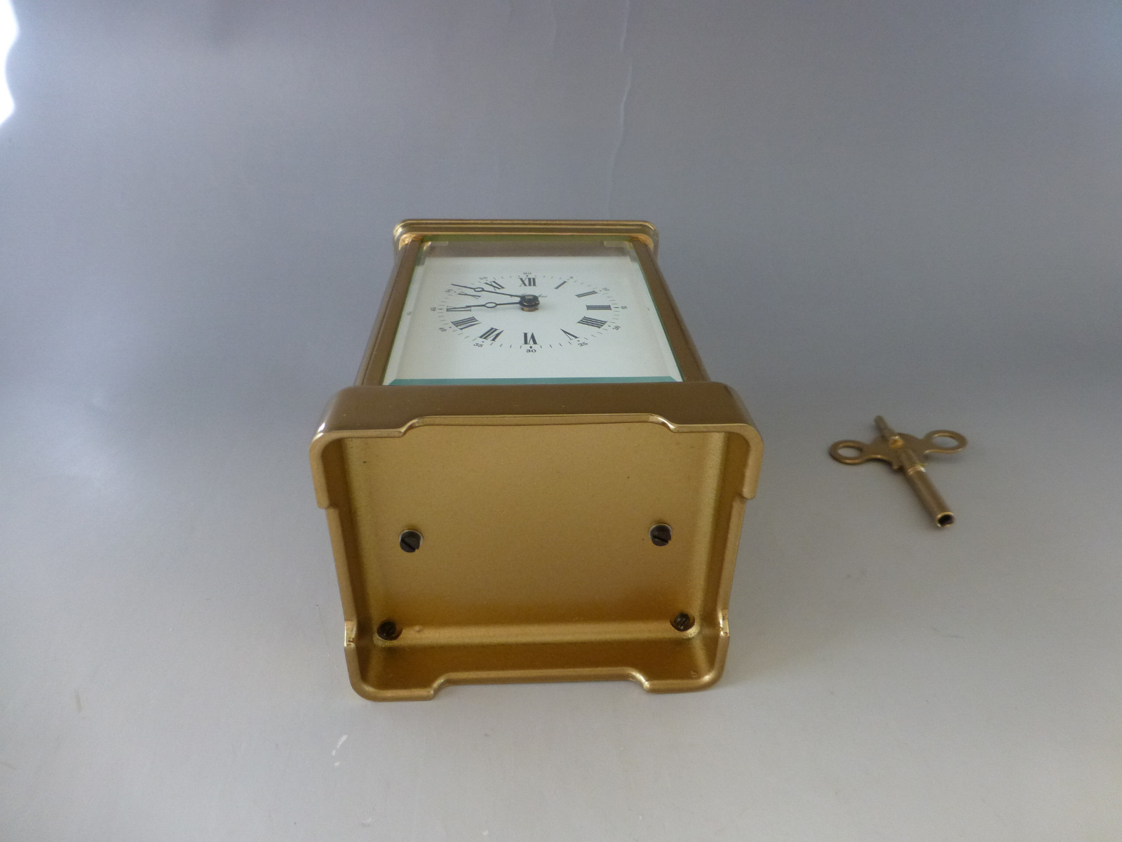 Angelus Mantel/Shelf Clock 11 Jewels Mechanical Movement Enameled Roman ...