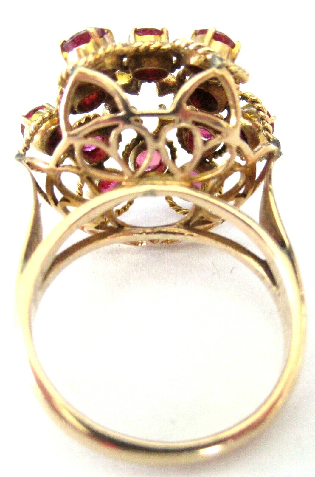 14K Gold Genuine Spinel Massive Vintage Ring Size 6.5 - Gem