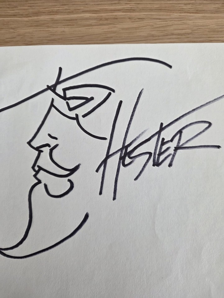 Phil Hester Original Hand Drawn Ink Sketch Art Green Arrow Signed 6 .5 ...