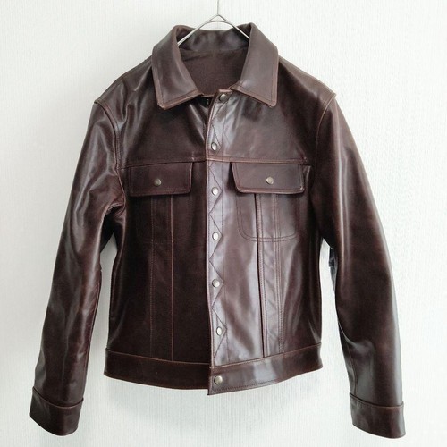 Novelty Sweeping Wild Turkey Genuine Leather Cowhide Jacket L Size | eBay