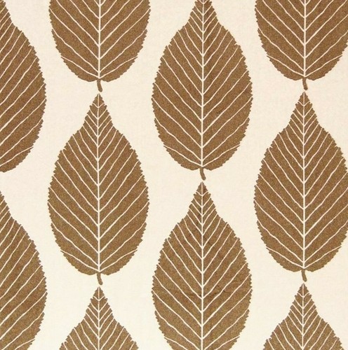 1 1/8 Yards Foliage LEAF BARK BROWN Upholstery Chair Cushions Sewing ...