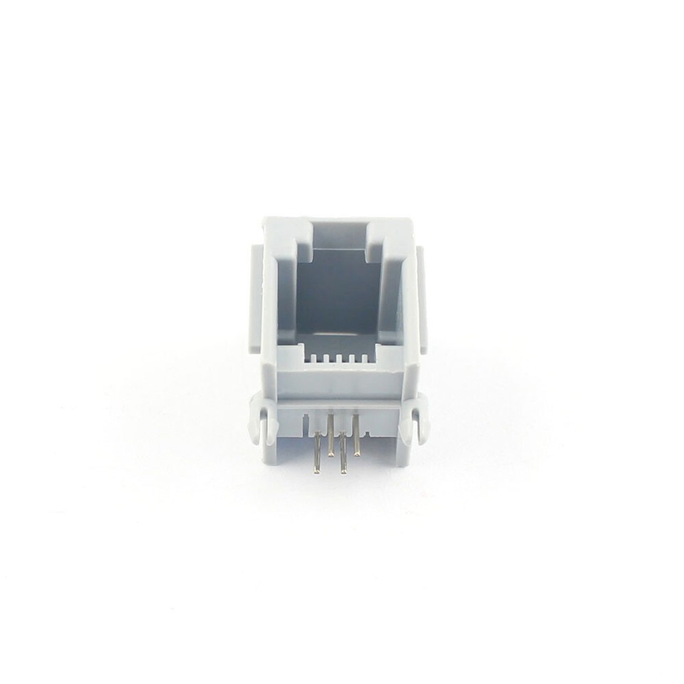 10Pcs RJ11 Plastic 6P4C 4 Pin Telephone Female Socket Connector Board ...