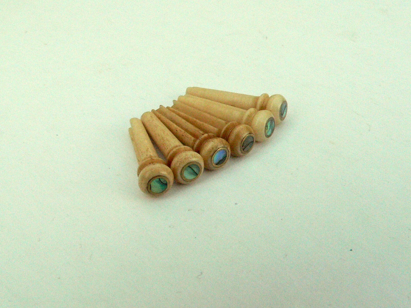 Aged Bone Abalone Shell Brass bridge pin set acoustic guitar string ...