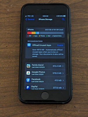 Apple iPhone SE 3rd Gen. - 64GB - Midnight (Unlocked) Excellent ...