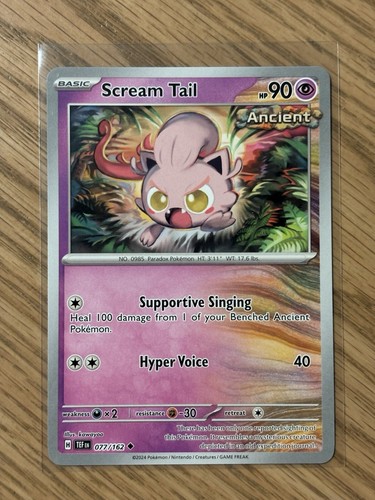 Scream Tail 77/162 Temporal Forces Uncommon TEF EN Pokemon Card Scarlet ...