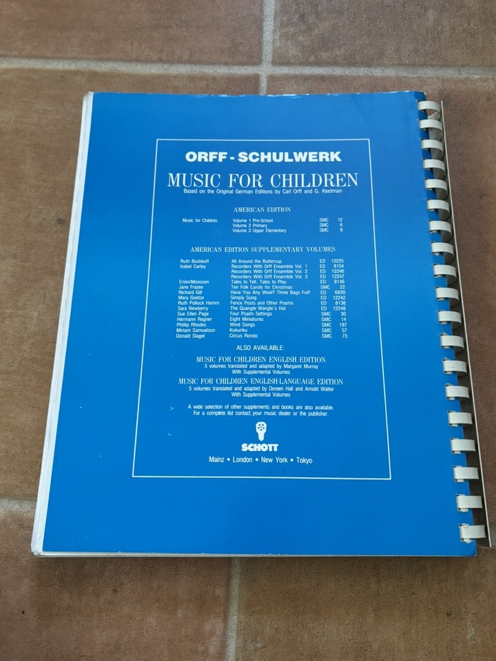 Music for Children Orff-Schulwerk 3 Upper Elementary Music Education ...