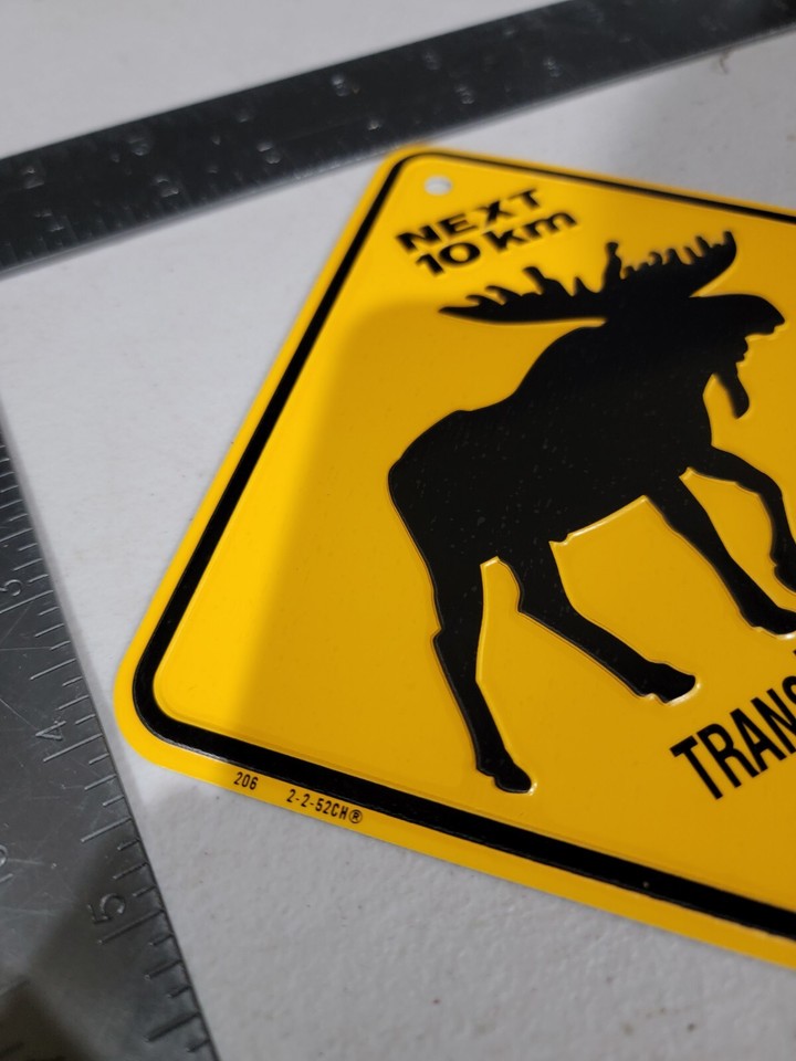 8" Moose Next 10 km Tin Sign Trans Canada Canadian Indoor or Outdoor ...