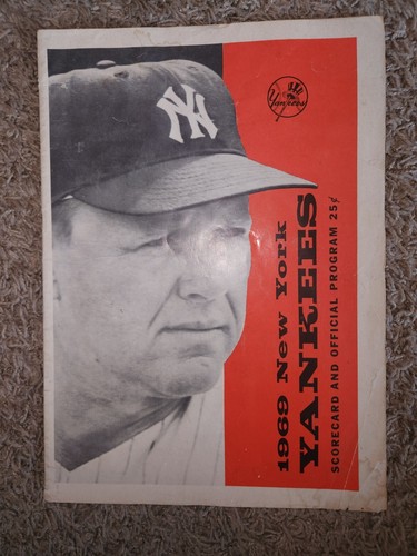 1969 New York Yankees Program Vs Detroit Tigers Scored Ralph Houk Cover ...