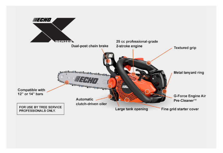 ECHO 12" CHAINSAW-CS-2511T-12 | eBay