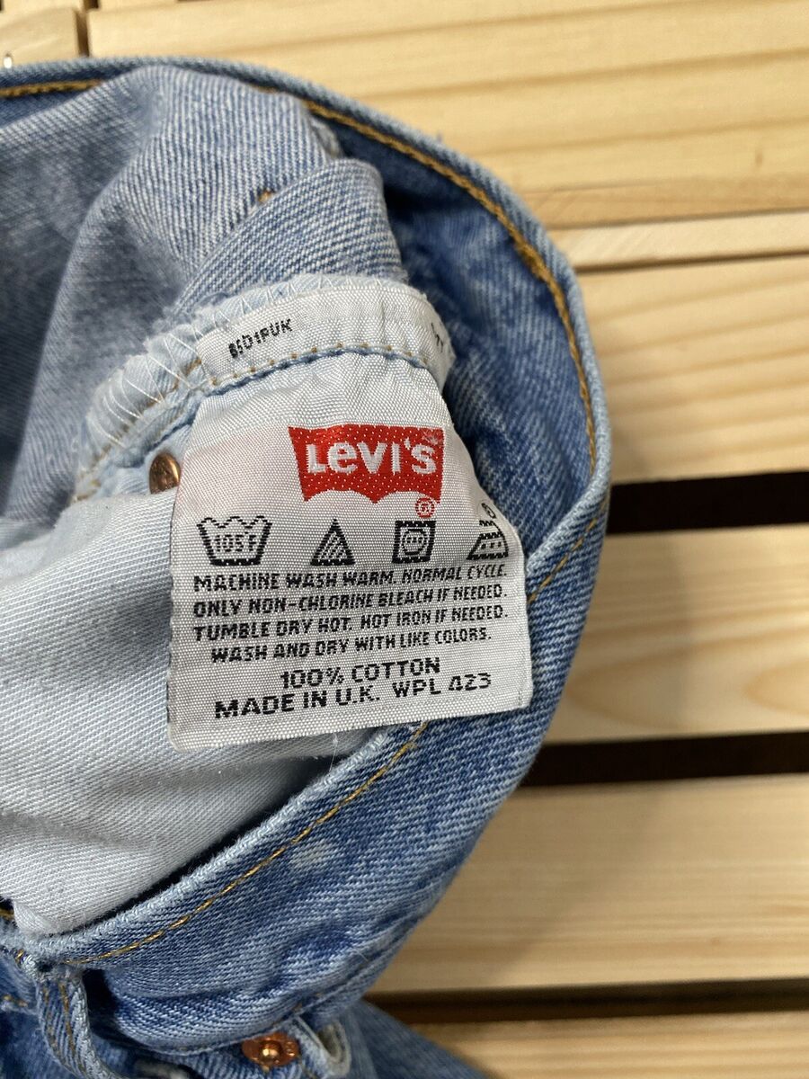 Vintage Levi 501 Made in UK Blue Lightwash Denim Jeans 36x34 Vintage Levi 501 Made in UK Blue Lightwash Denim Jeans 36x34