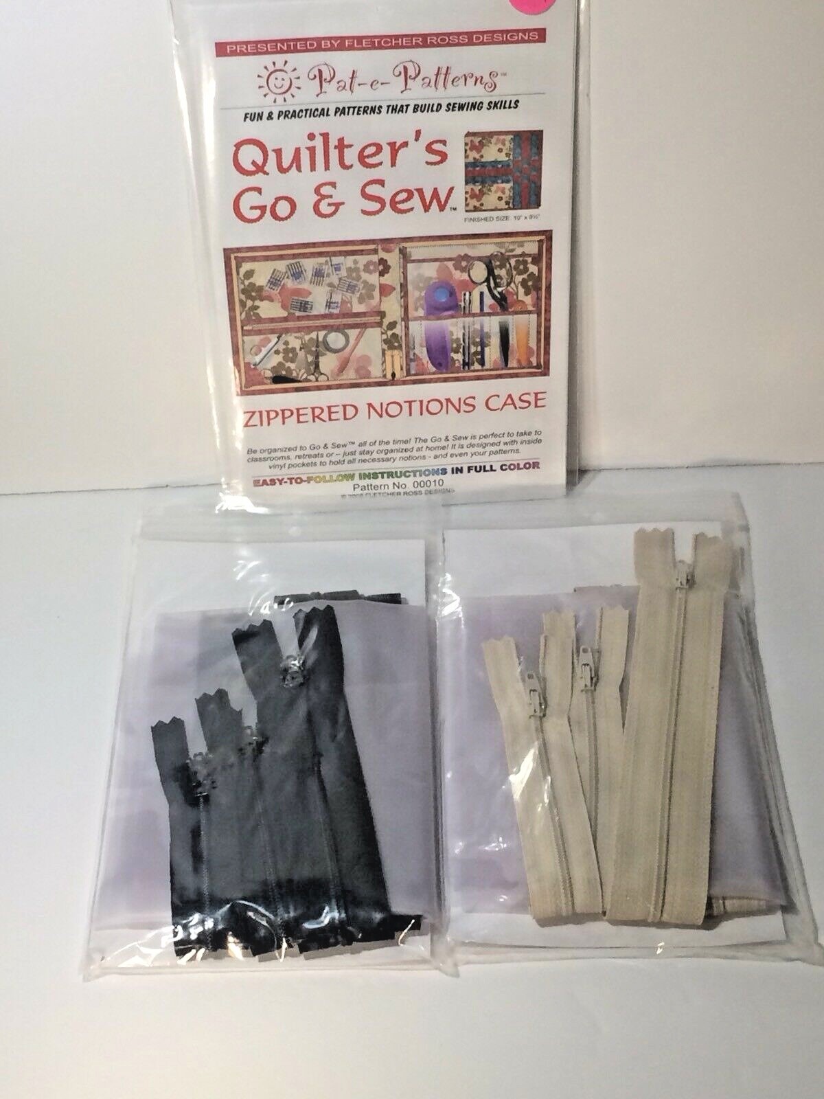 QUILTER'S GO & SEW NOTIONS CASE PATTERN From Pat-E-Patterns + 2 ...