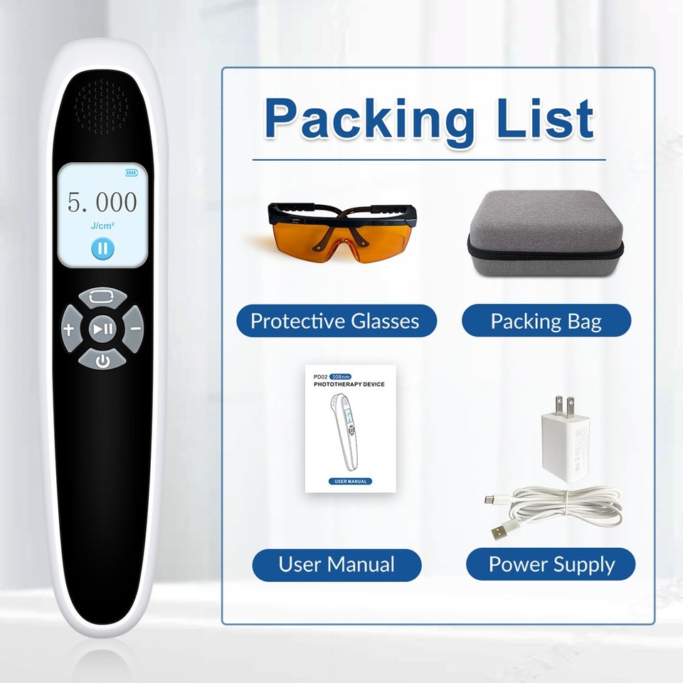 Handheld 308nm Blue Uv Light Skin Therapy Device Excimer Treatment ...