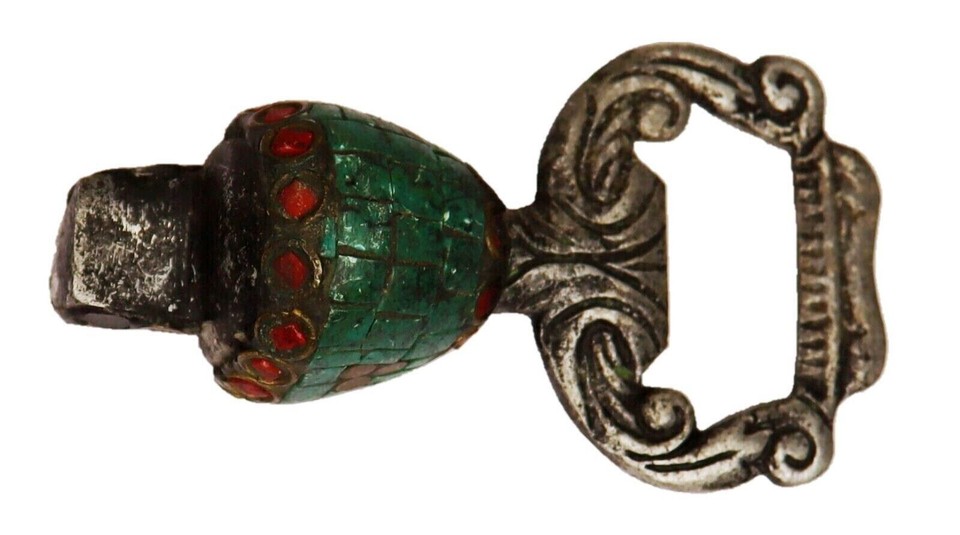 Human Skull Shape Antique Victorian Style Handmade Metal Handheld ...