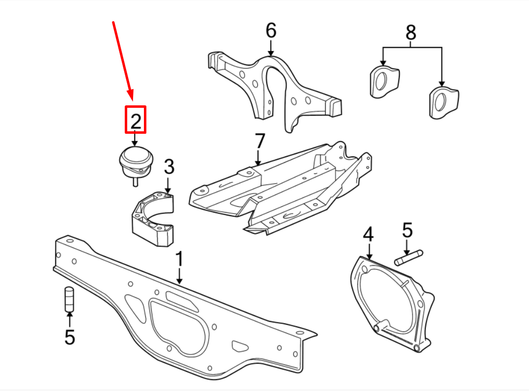 PORSCHE 911 997 Hydraulische Motorhalterung 99737504907 NEUES ECHTES | eBay