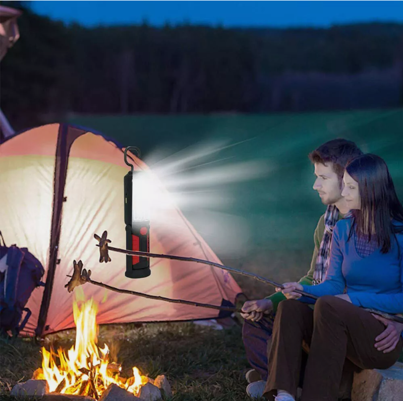 LED COB Hand Torch Magnetic Rechargeable Work Lamp Car Workshop ...