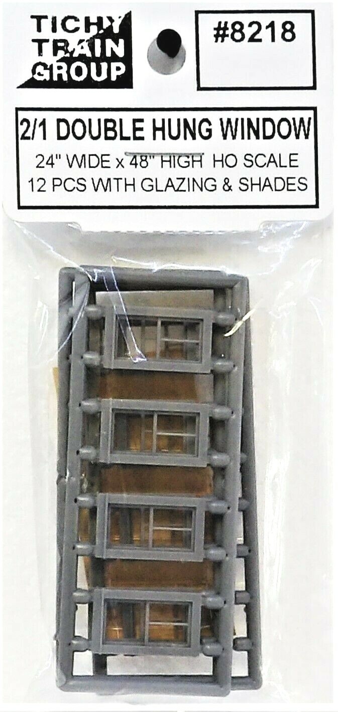 HO Scale Tichy Train Group 8218 2/1 24" x 48" Double-Hung Windows pkg ...