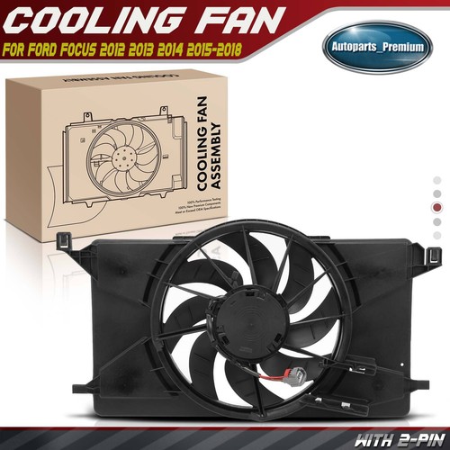 Radiator Cooling Fan Assembly for Ford Focus 2012 2013 2014-2018 Sedan ...