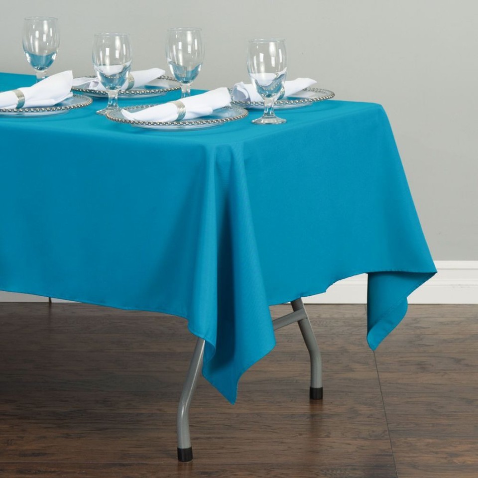 LinenTablecloth 60 x 102 in Rectangular Polyester Tablecloth Wedding ...