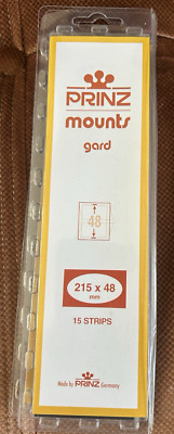 New Prinz Mounts gard 215x48 mm 15 strips black | eBay