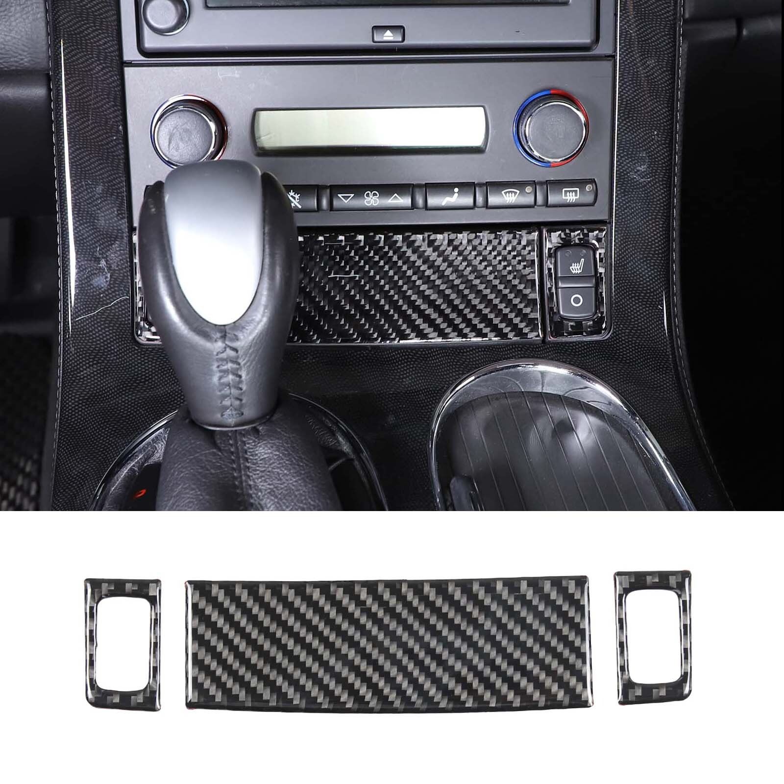 For Corvette C6 05-13 Soft Carbon Fiber Interior Center Console Trim ...